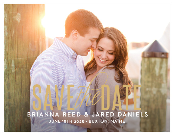 Traditional Script Save-the-Date Magnets