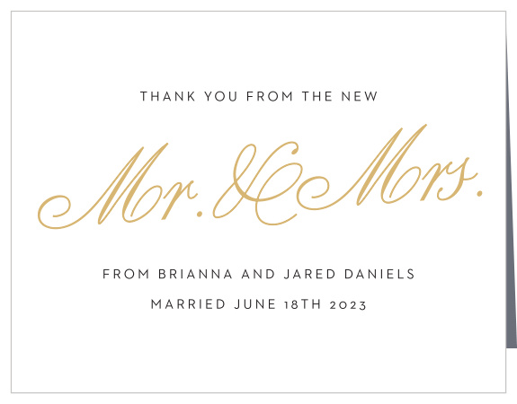 Traditional Script Foil Wedding Invitations