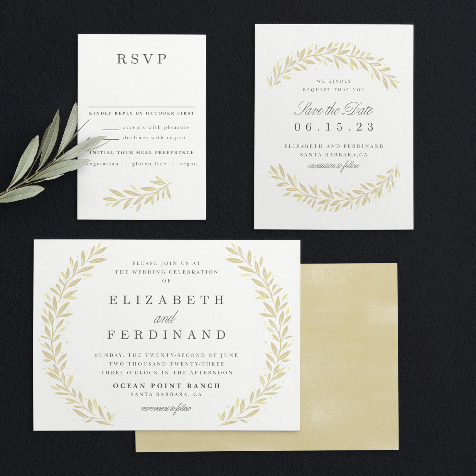 Modern Half Circle Response Cards by Basic Invite