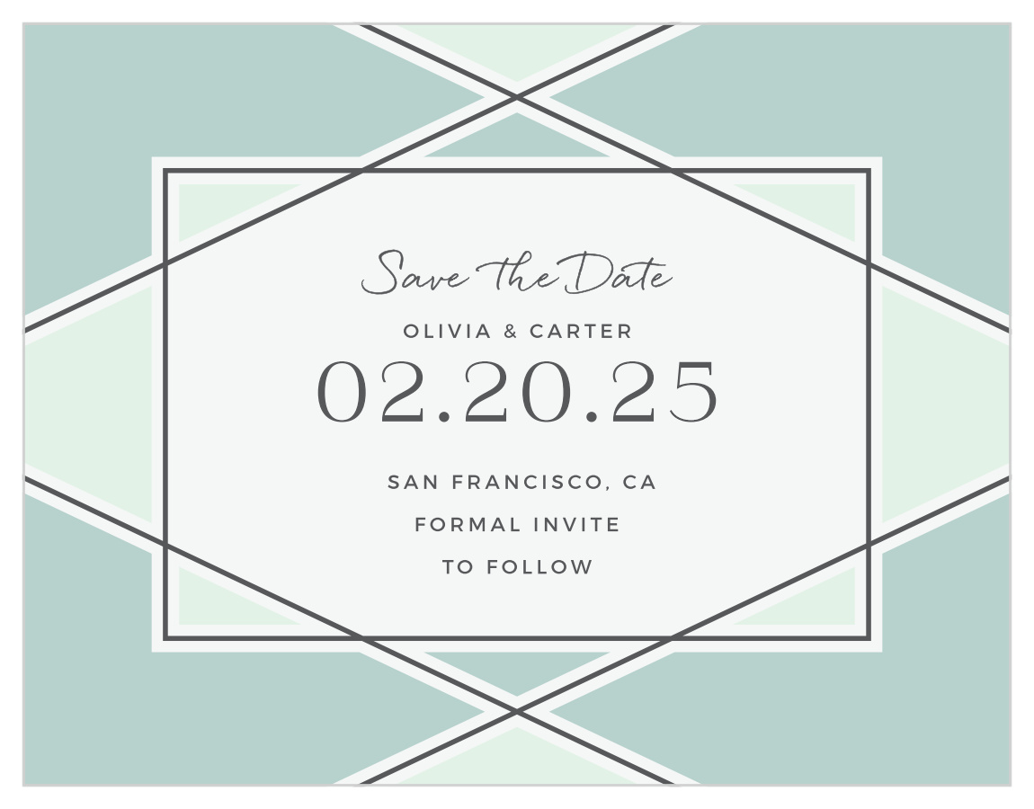 Simple Lines Save the Date Cards by Basic Invite