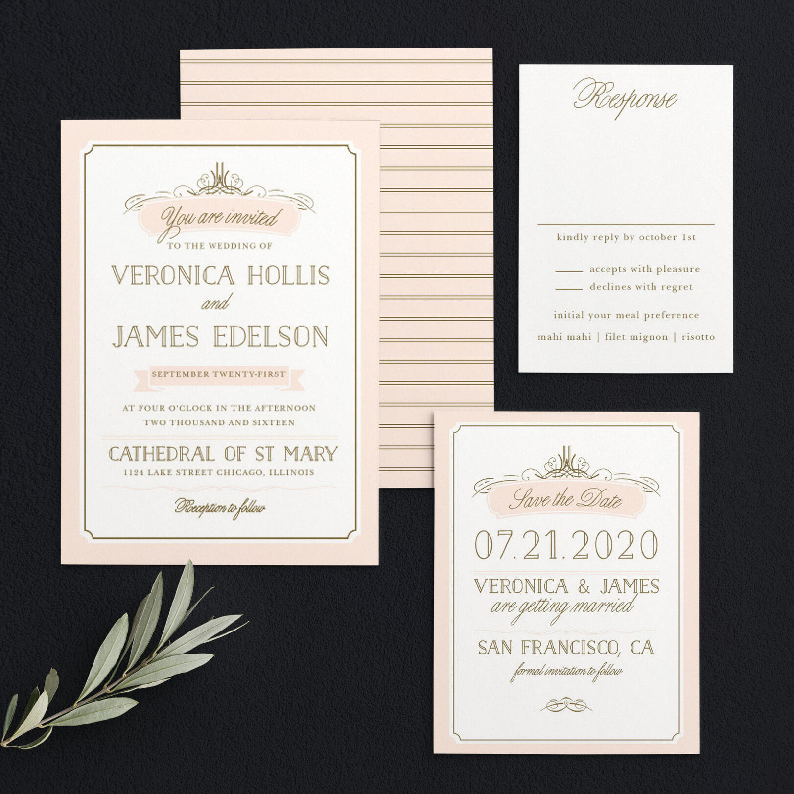 Opulent Frames Wedding Invitations by Basic Invite