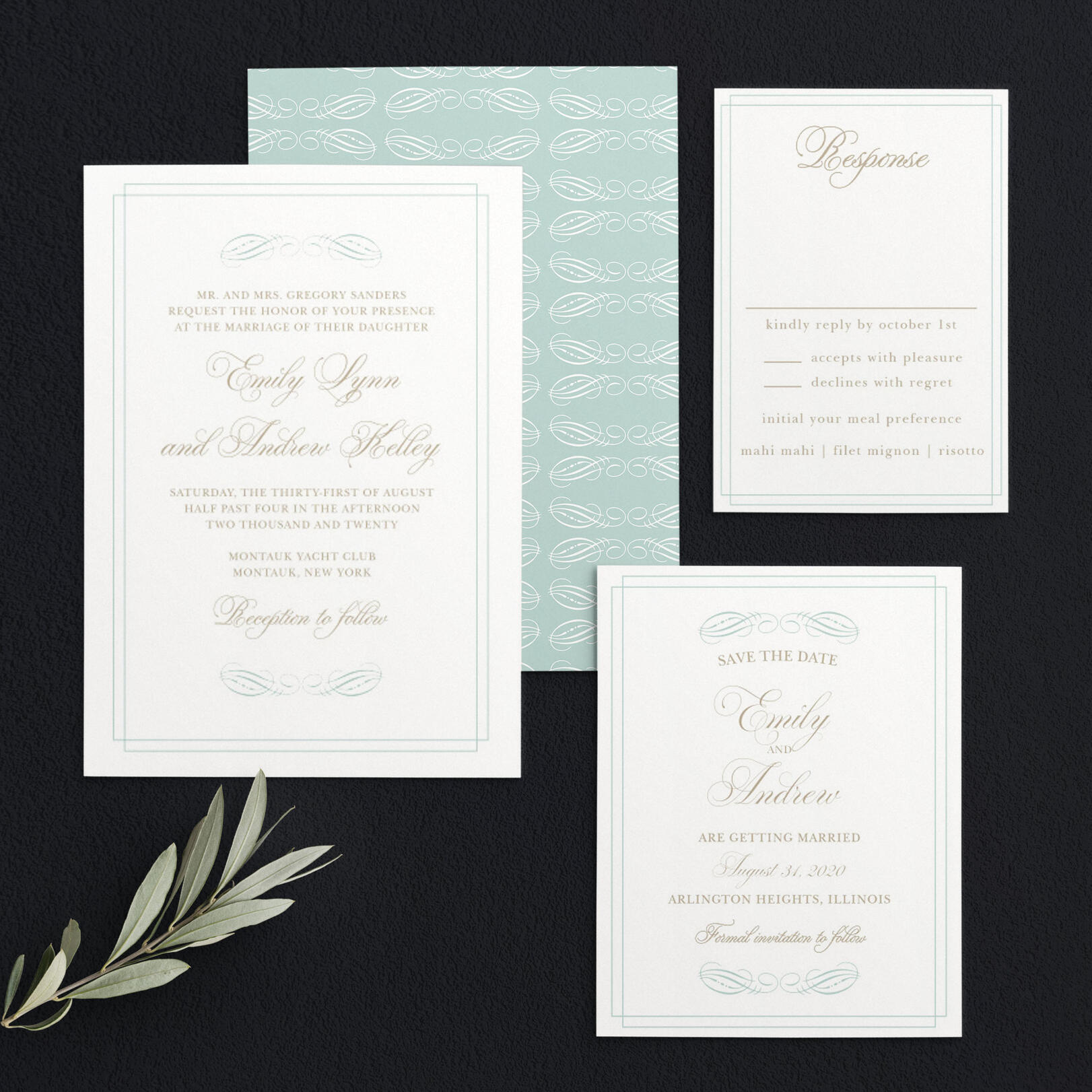 Emily Swash Wedding Invitations by Basic Invite