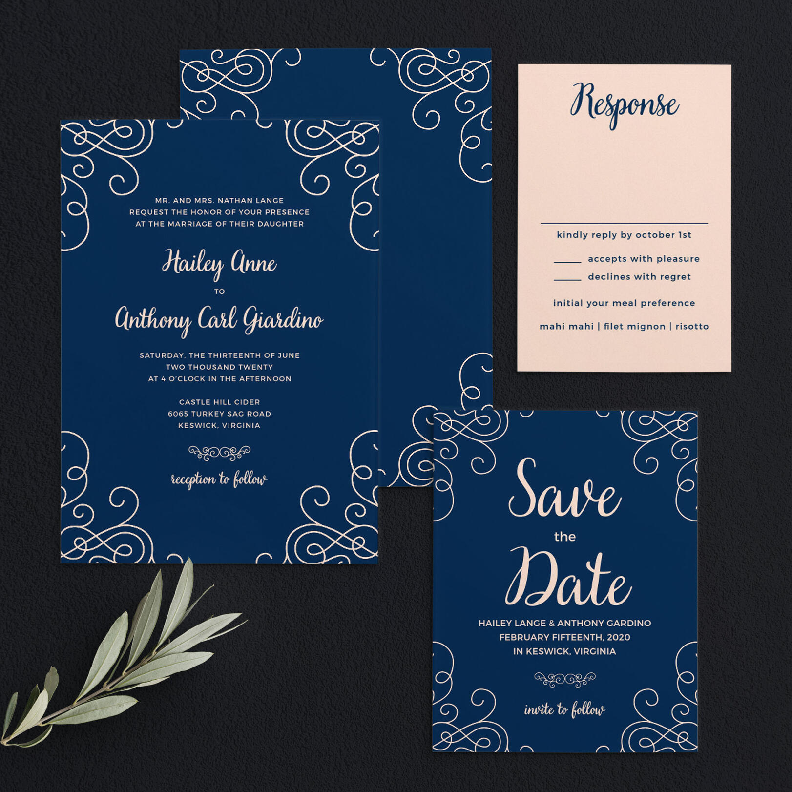 Modern Love Wedding Invitations by Basic Invite
