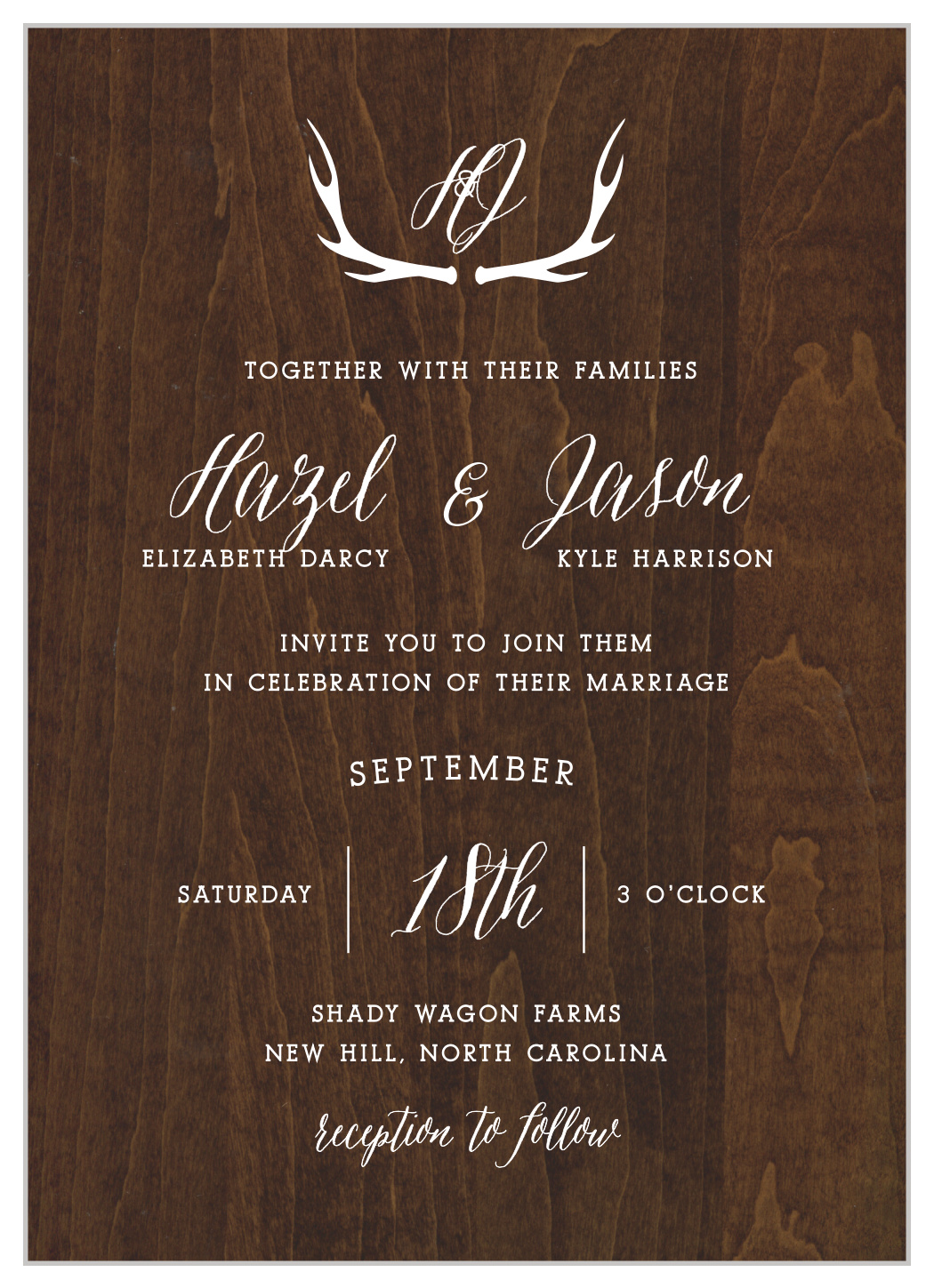 Rustic Wood Wedding Invitations by Basic Invite
