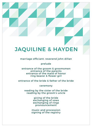 Chic Geometric Wedding Invitations by Basic Invite