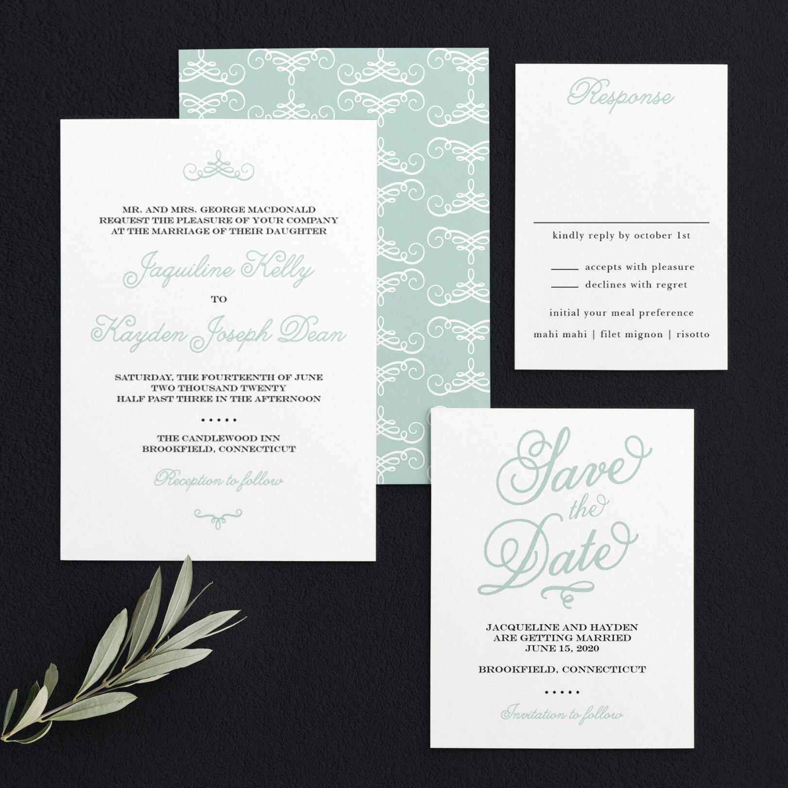 Whimsical Script RSVP Cards by Basic Invite