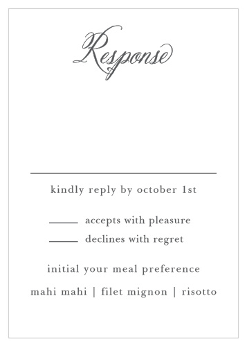 Calligraphy Script Ceremony Cards by Basic Invite