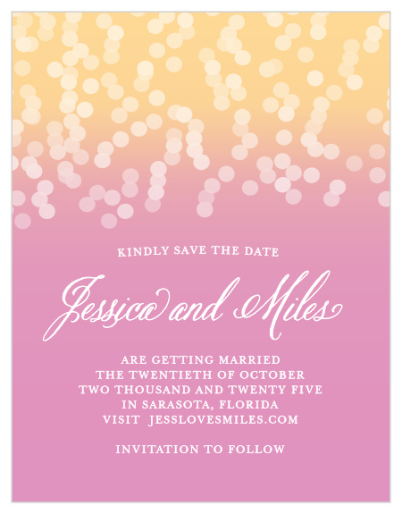 Confetti Ombre Save the Date Magnets by Basic Invite