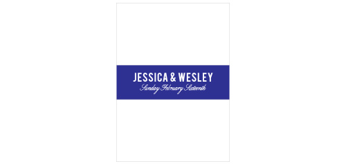 Modern Banner Wedding Invitations by Basic Invite