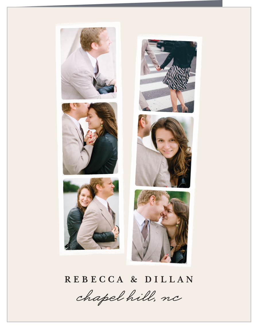 Classic Photo Booth Wedding Thank You Cards by Basic Invite