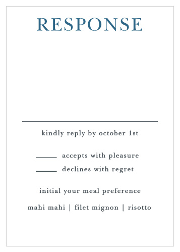 Love Script Accommodation Cards by Basic Invite