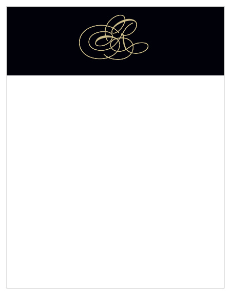 Script Monogram Foil Business Cards by Basic Invite