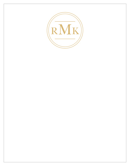 Circle Monogram Foil Business Cards by Basic Invite