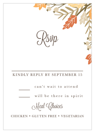 Falling Leaves Wedding Invitations by Basic Invite