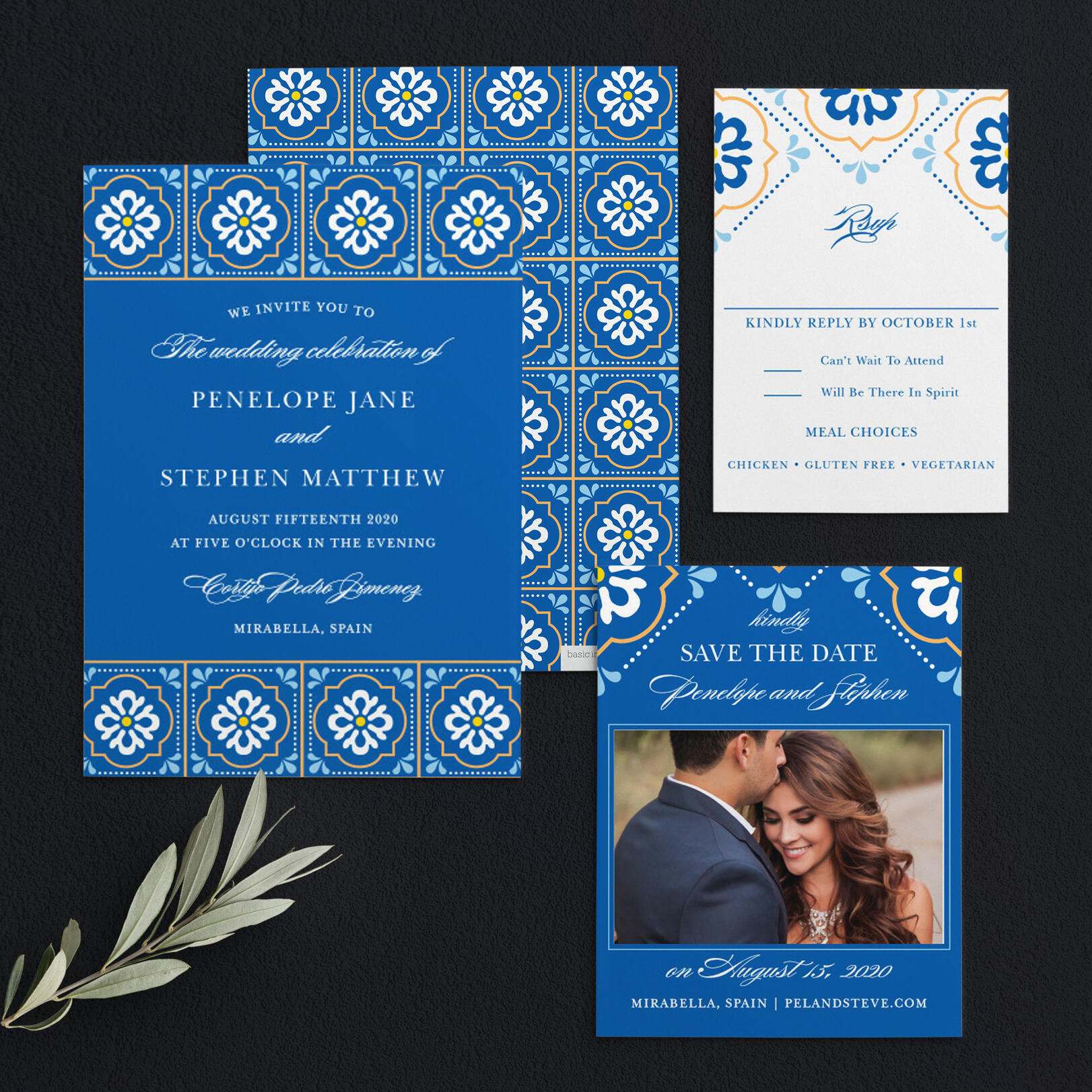 Spanish Tile Wedding Invitations by Basic Invite