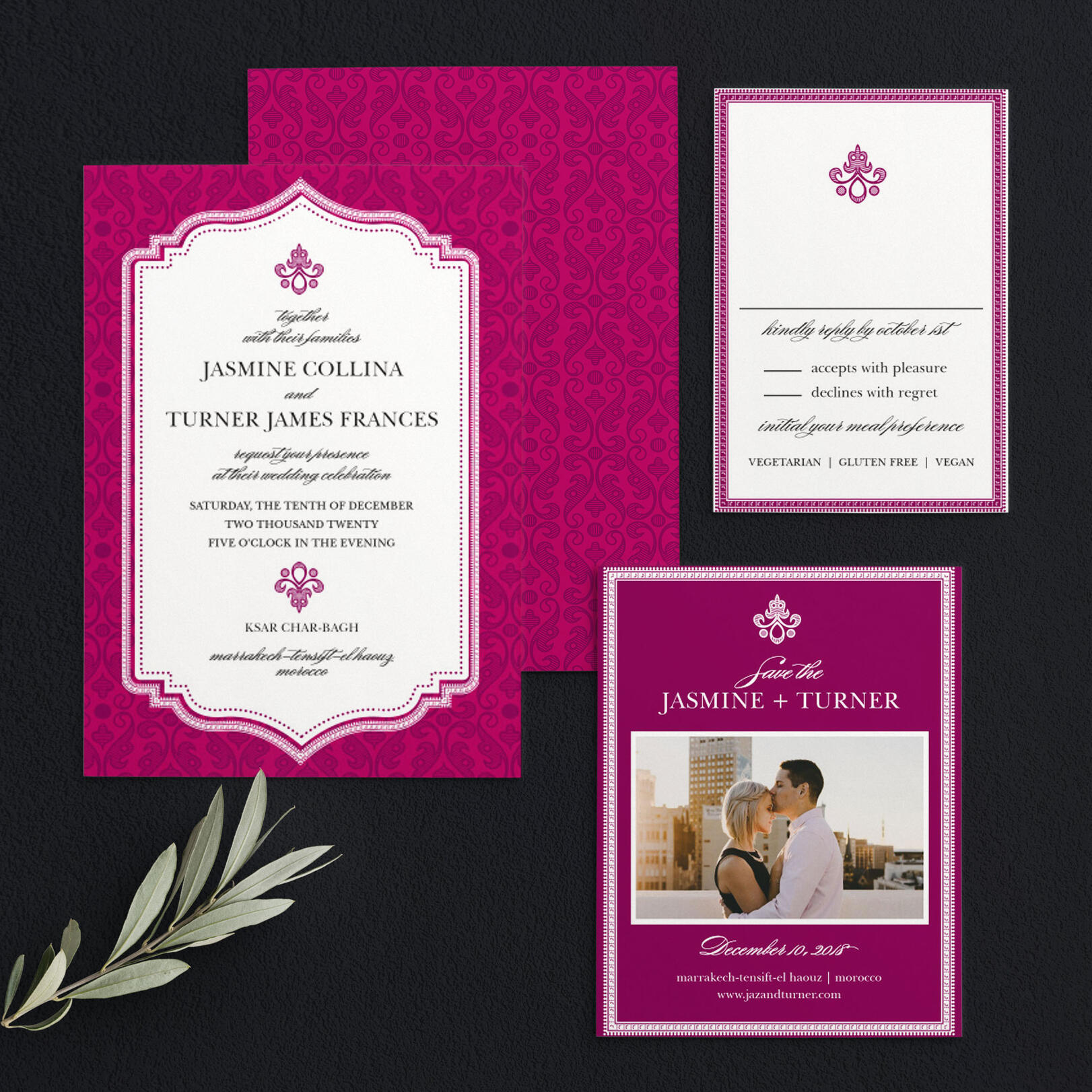 Moroccan Frame Response Cards by Basic Invite
