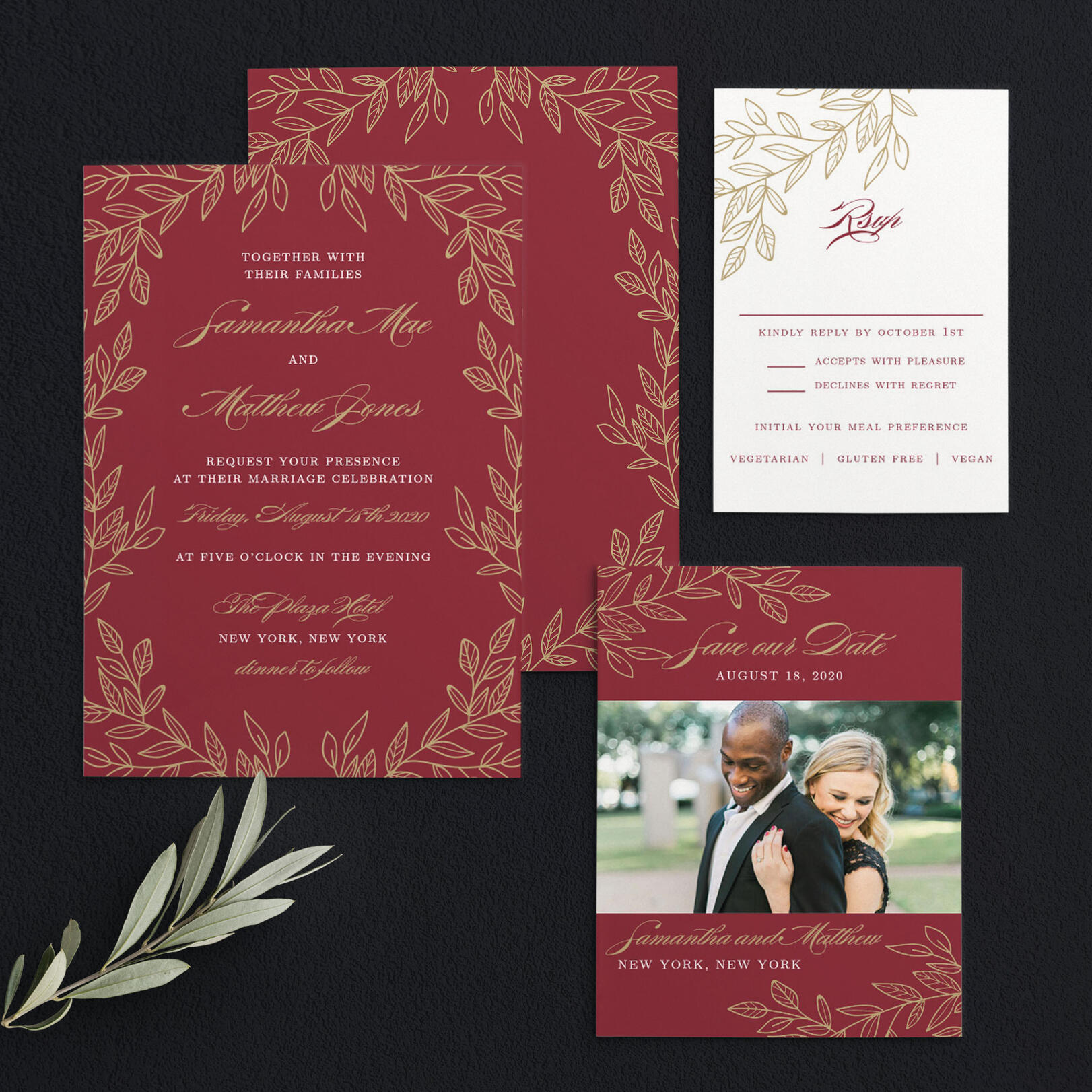 Romantic Vines Wedding Invitations by Basic Invite