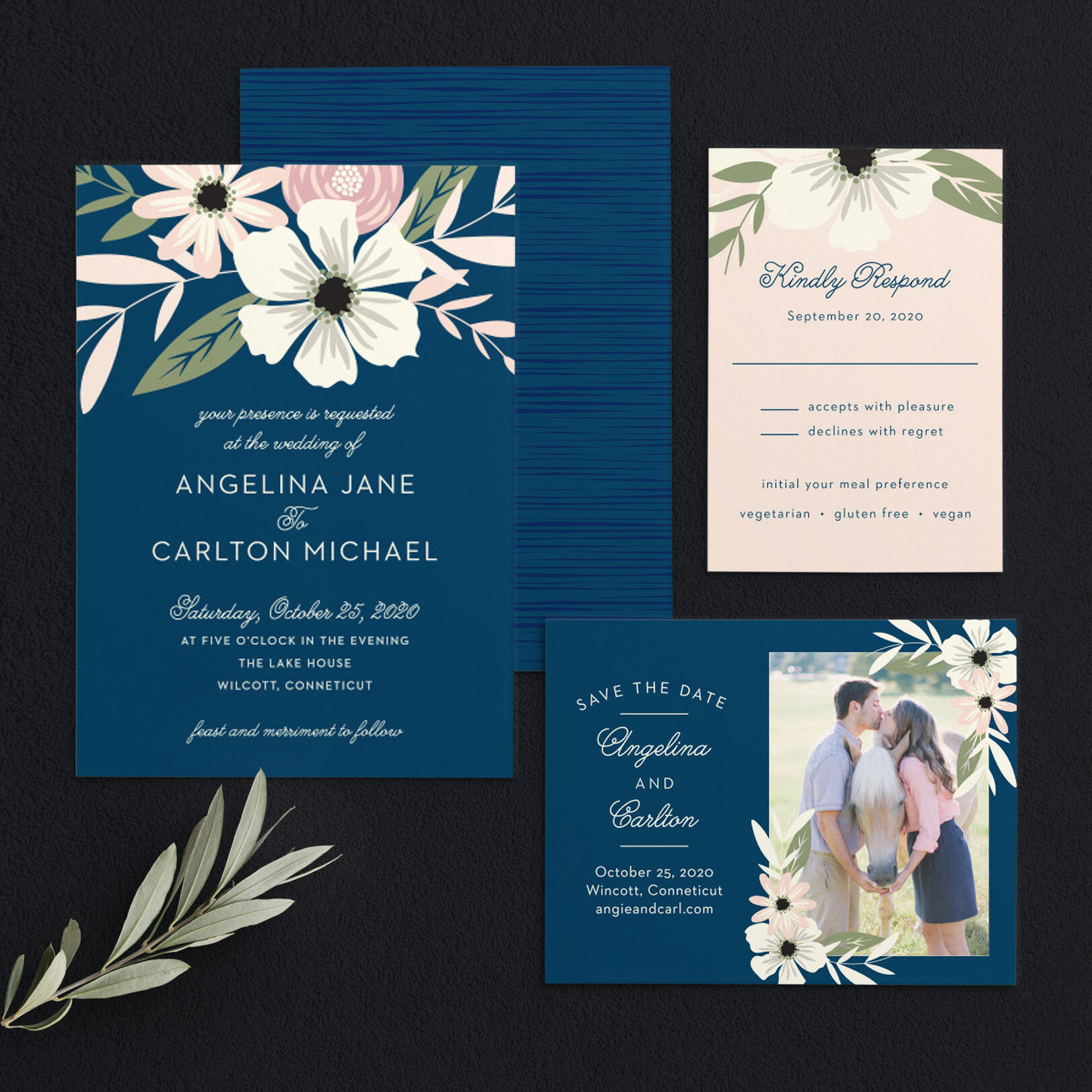 Rustic Blooms Wedding Invitations by Basic Invite
