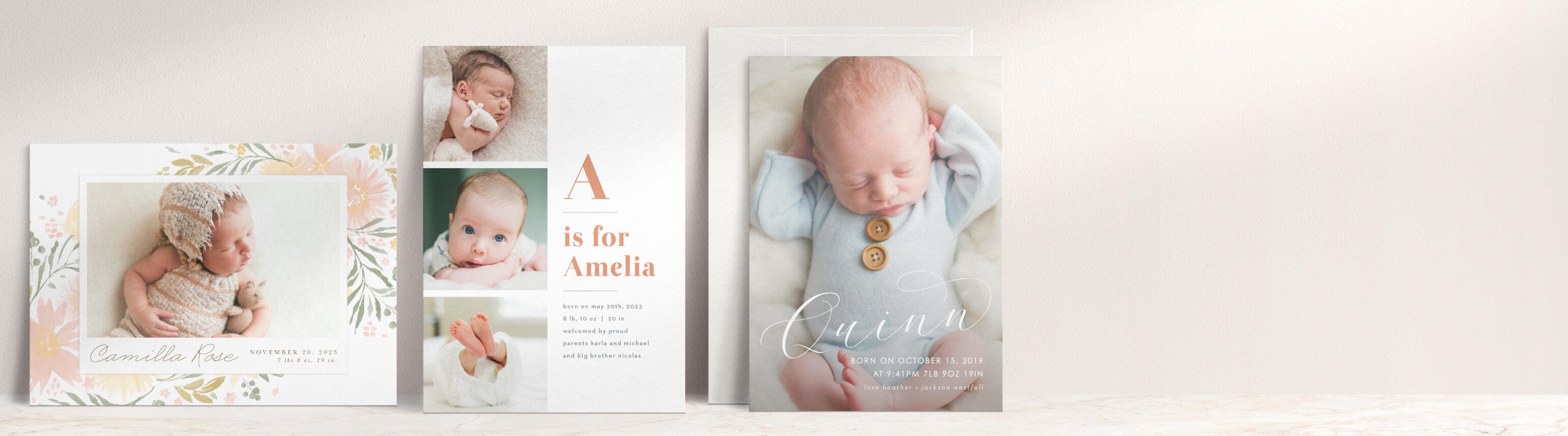 Birth Announcements | 40% Off Super Cute Designs - Basic Invite, Size ...