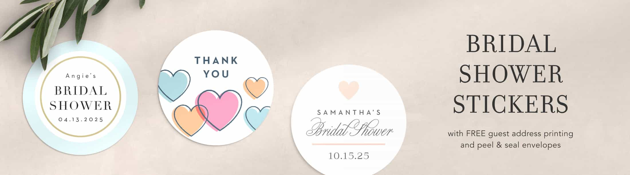 Customizable Bridal Shower Stickers & Labels
