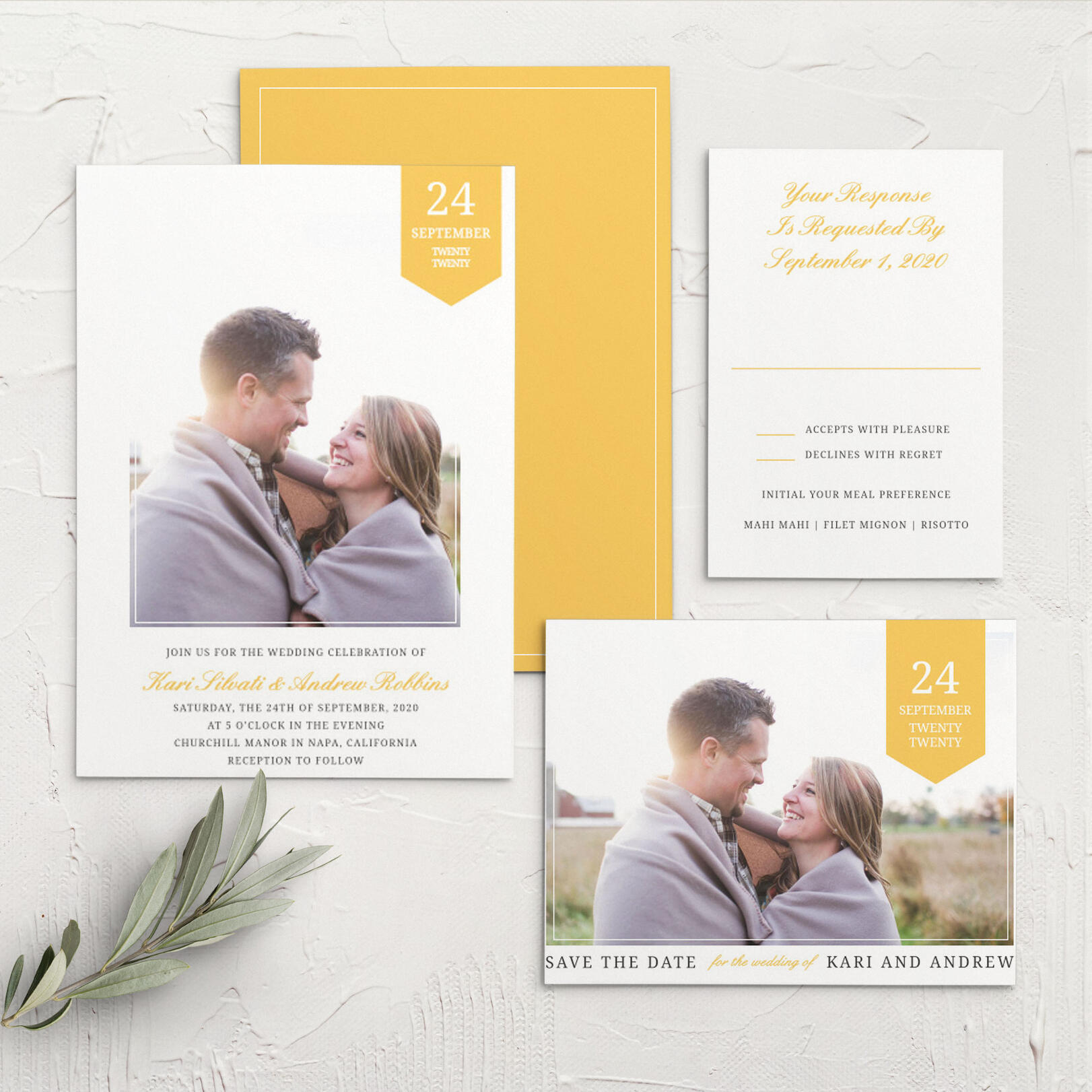 Brilliant Banner Wedding Invitations