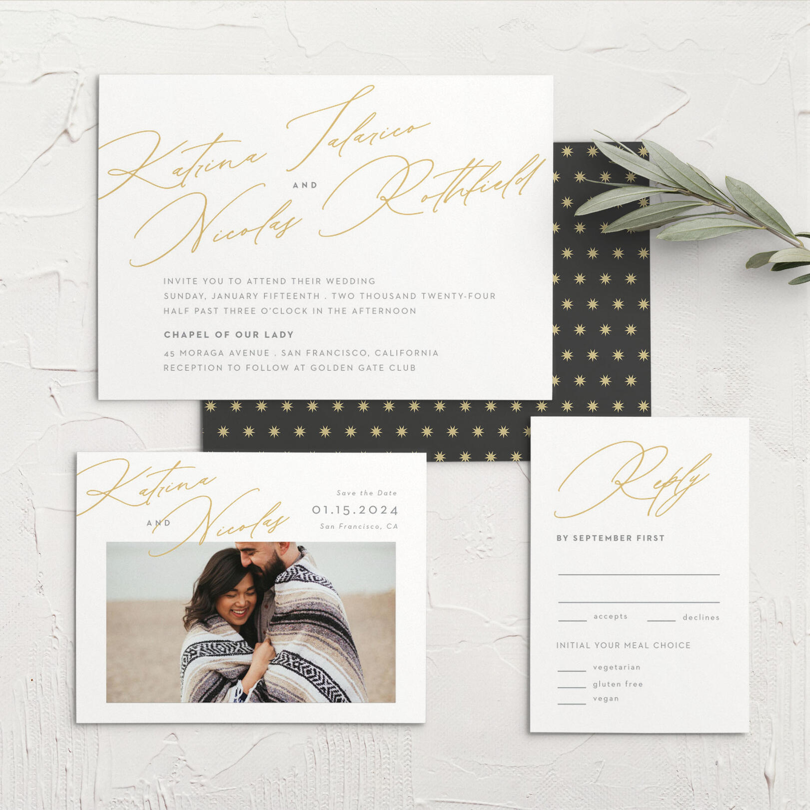 Down the Line Wedding Invitations by Basic Invite