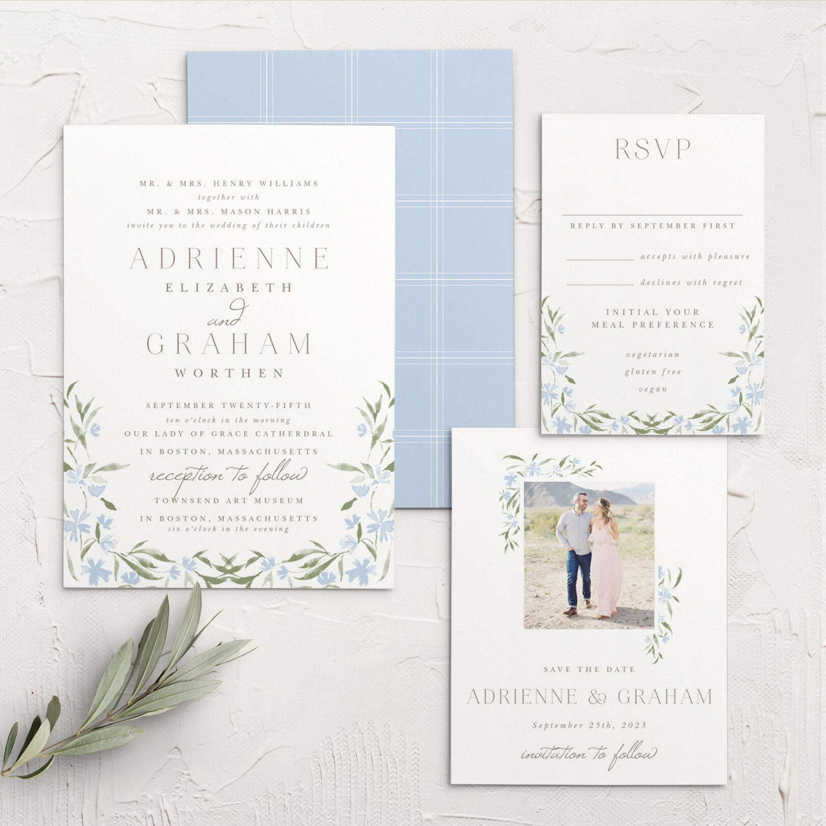 Lasting Tradition Save the Date Cards by Basic Invite