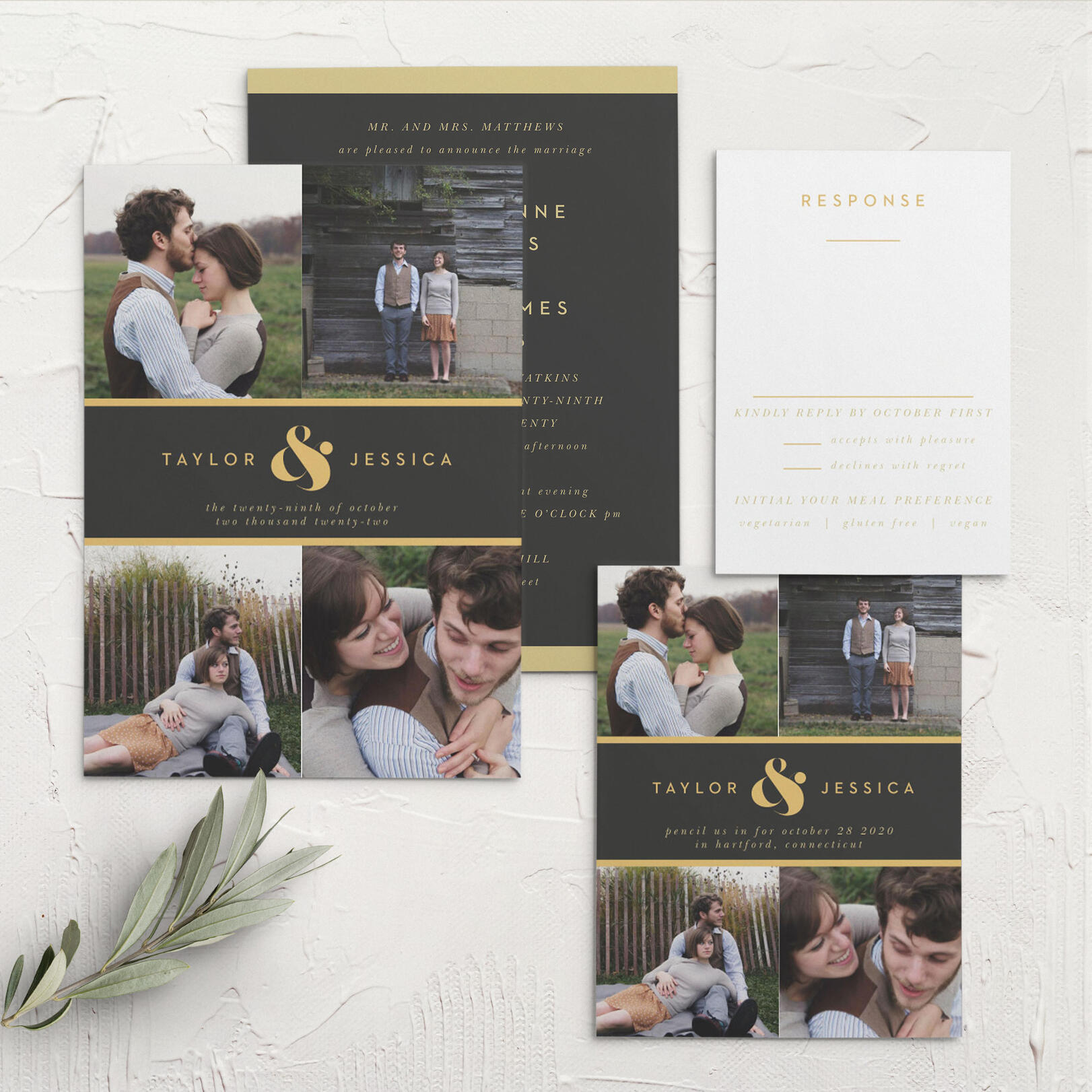 Minimal Band Save the Date Magnets by Basic Invite