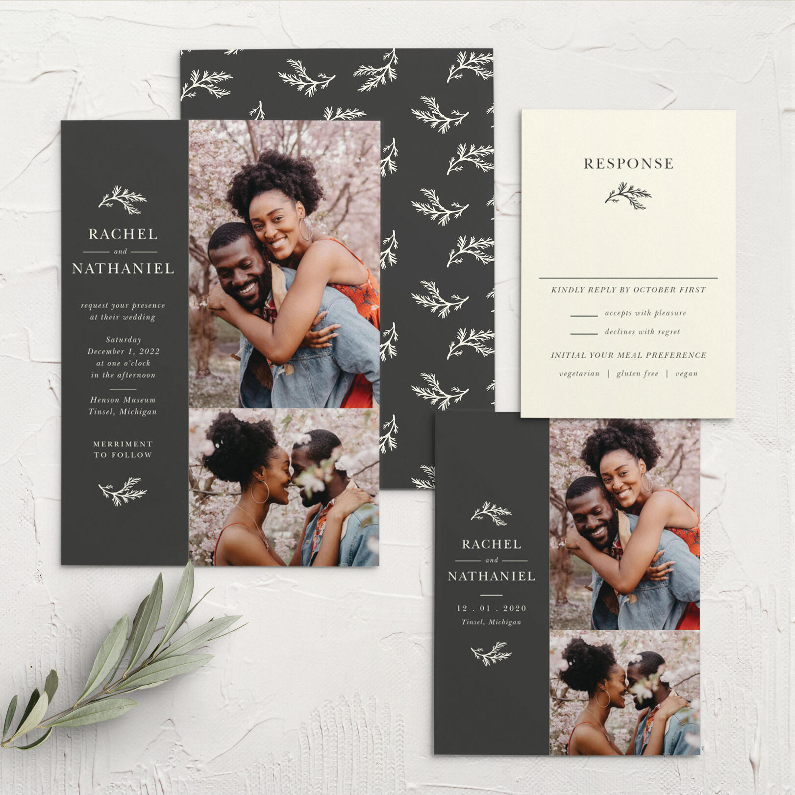 Modern Honor Wedding Invitations by Basic Invite