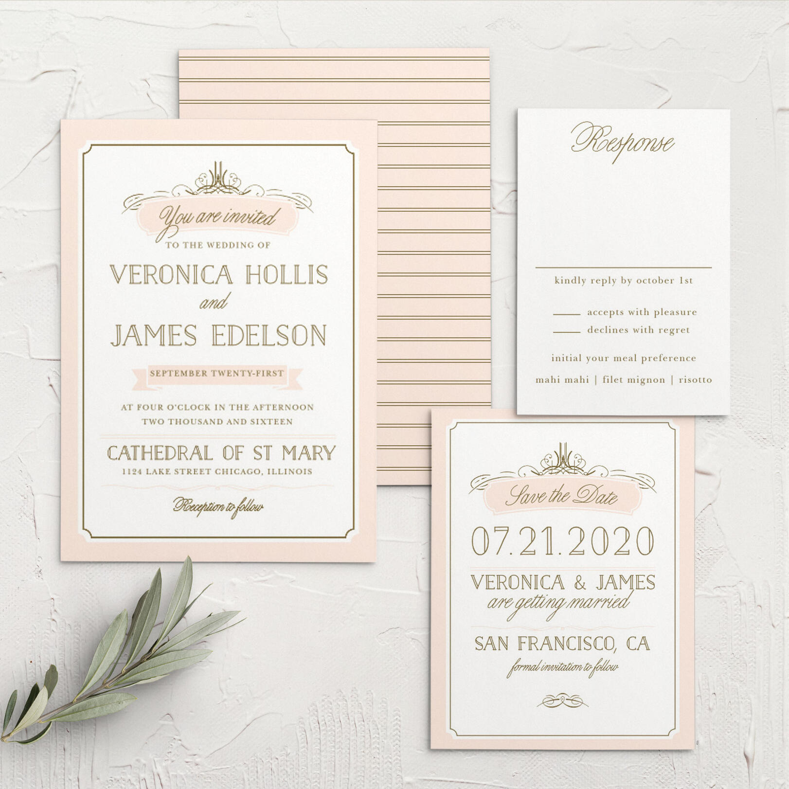 Opulent Frames RSVP Cards by Basic Invite