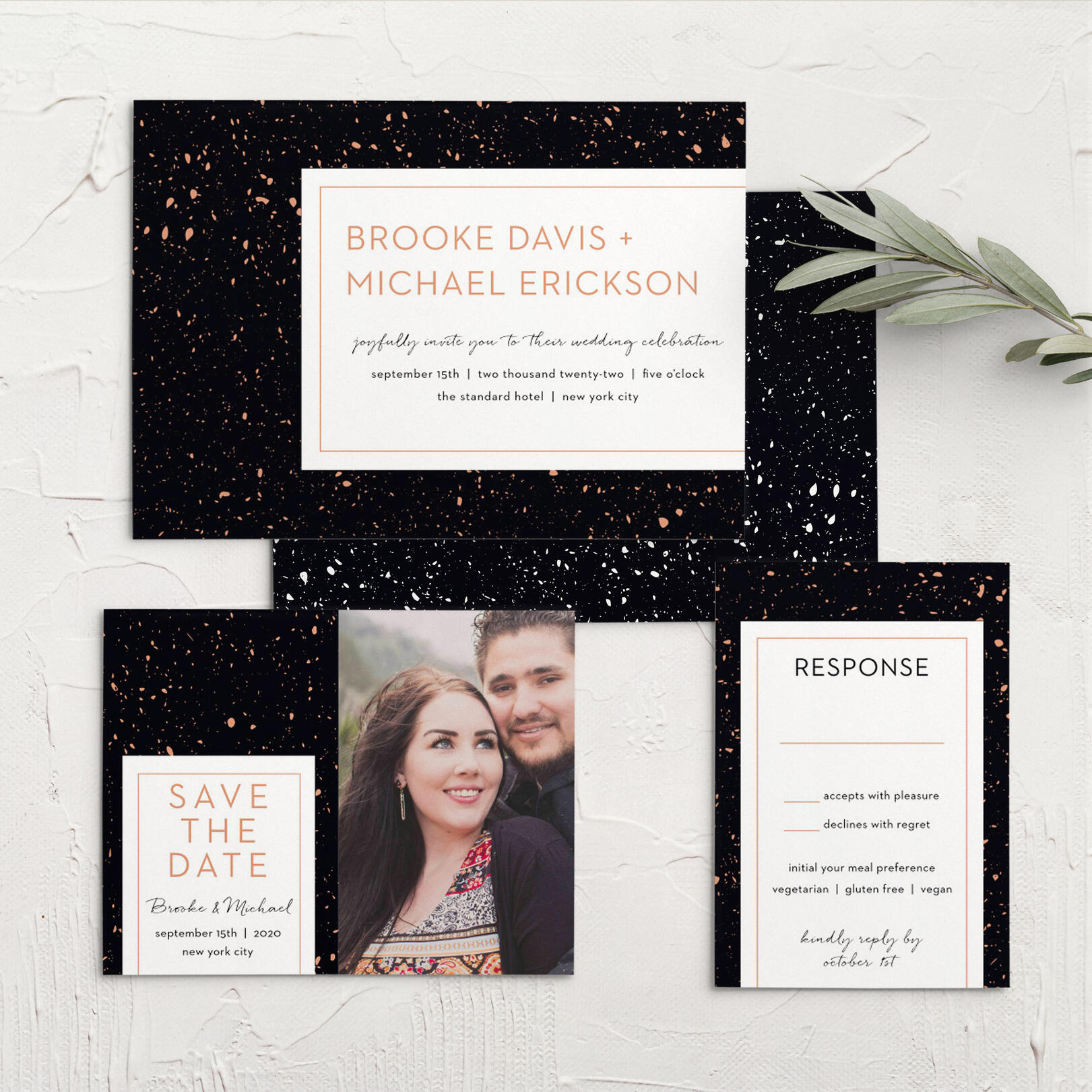 Painted Book Wedding Invitations by Basic Invite