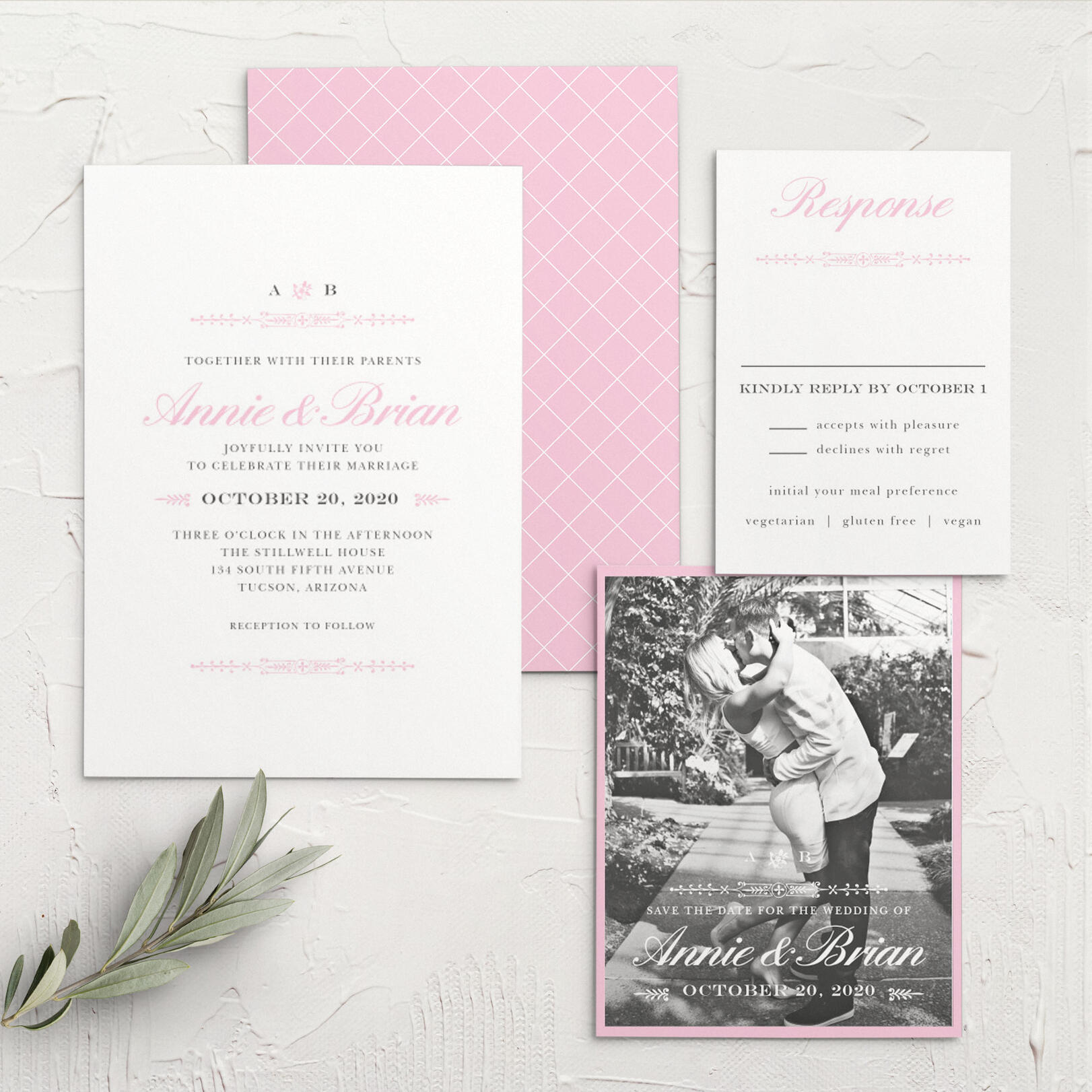 Subtle Elegance RSVP Cards by Basic Invite