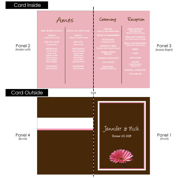 Classic Gerber Daisy Wedding Programs by Basic Invite