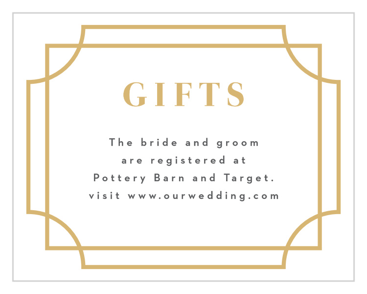 Target Wedding Registry Inserts