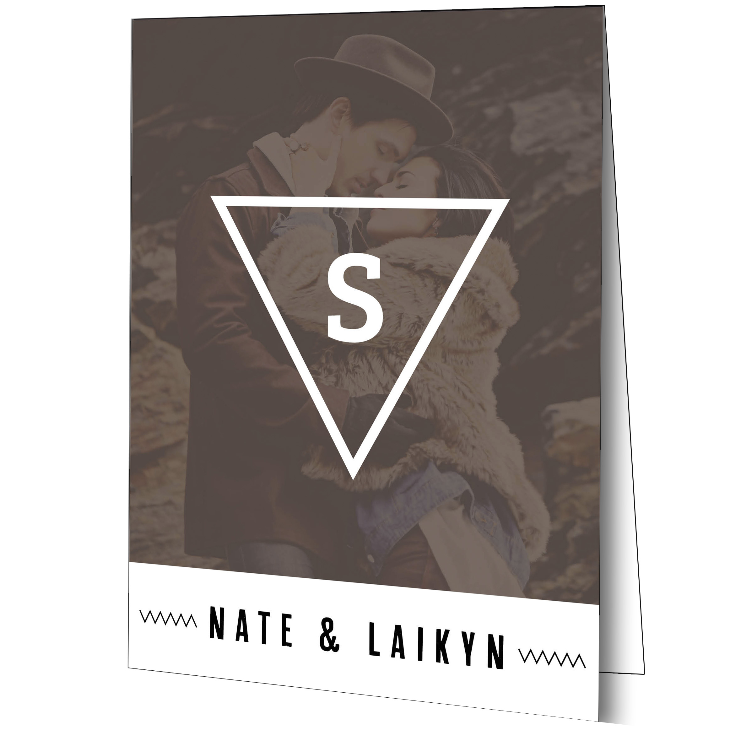 Triangle Monogram Wedding Invitation