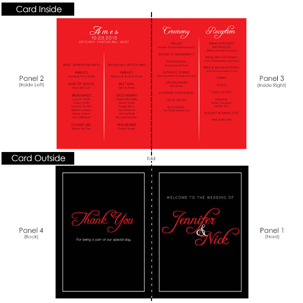 Photo Split Wedding Programs by Basic Invite