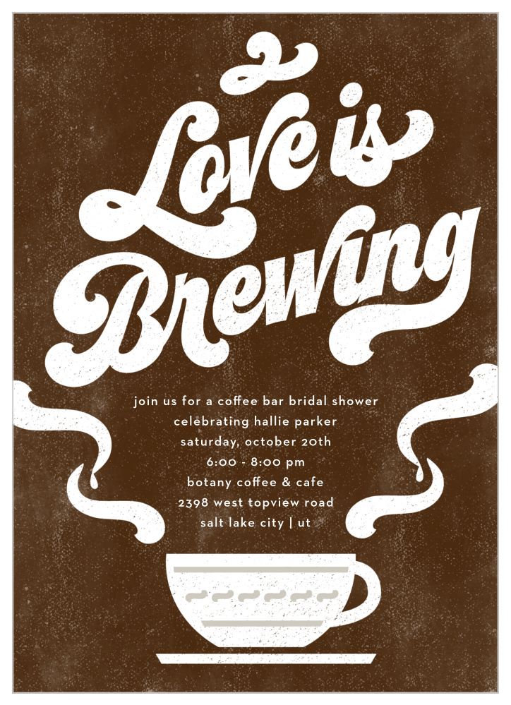 Coffee Theme Invitations Love Is Brewing: The Ultimate Coffee Themed