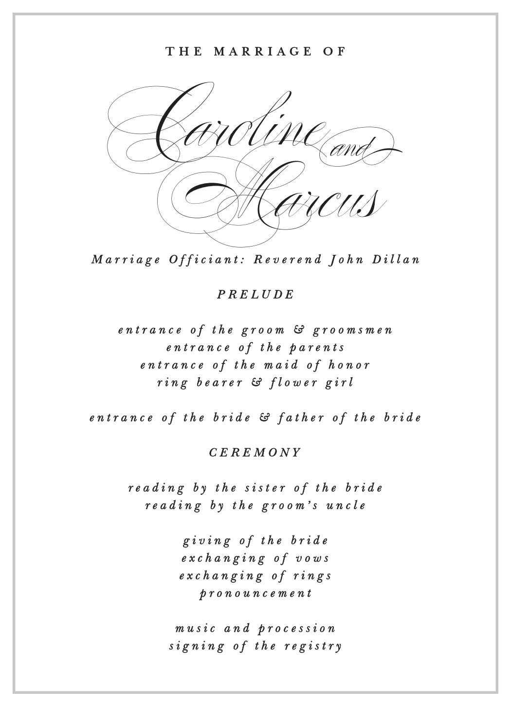 Cursive Just Married Sign