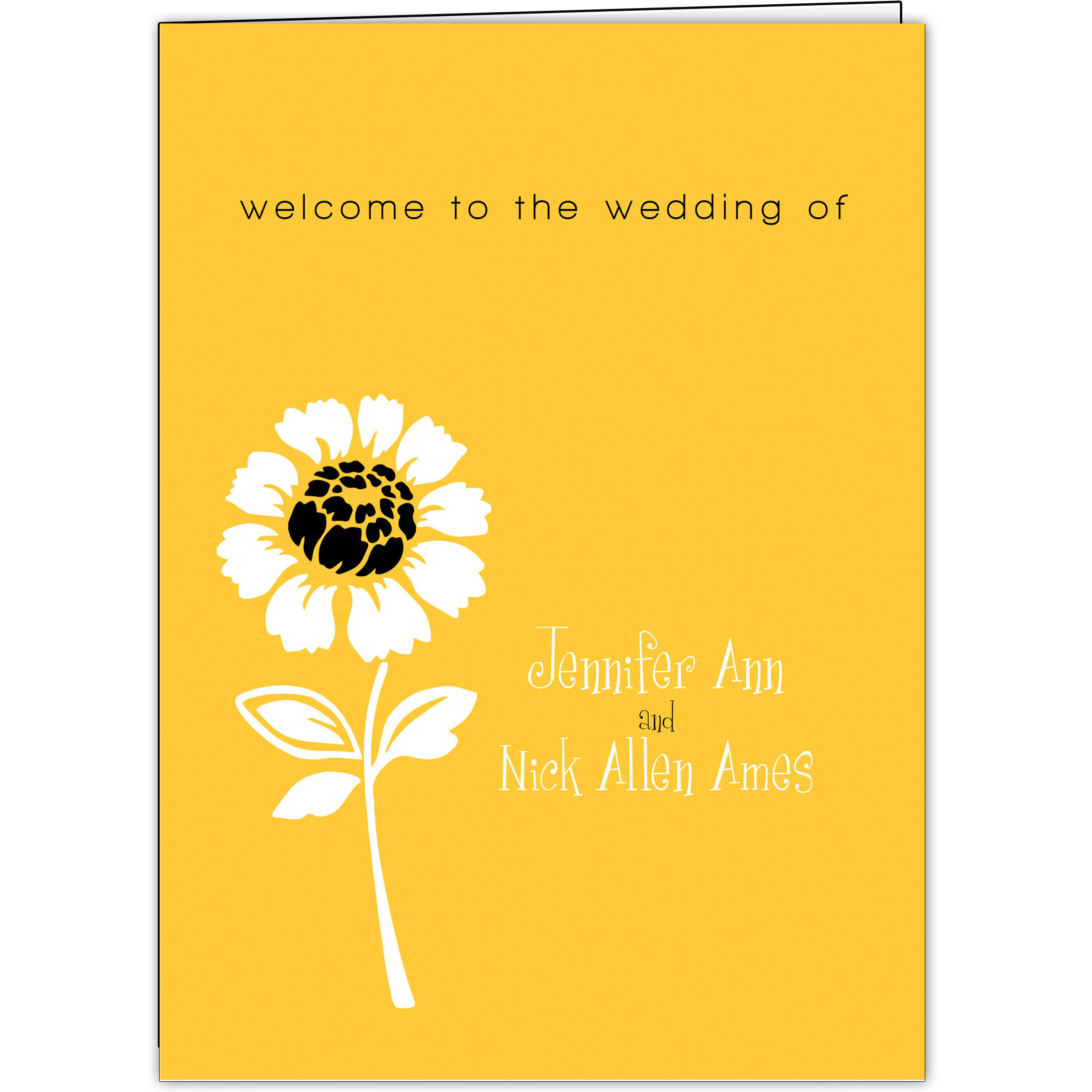Summer Daisy Wedding Programs by Basic Invite