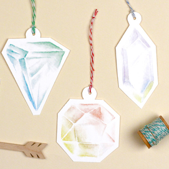 Gemstone Gift Tags Printable by Basic Invite