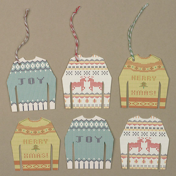 Ugly Sweater Gift Tags Printable by Basic Invite
