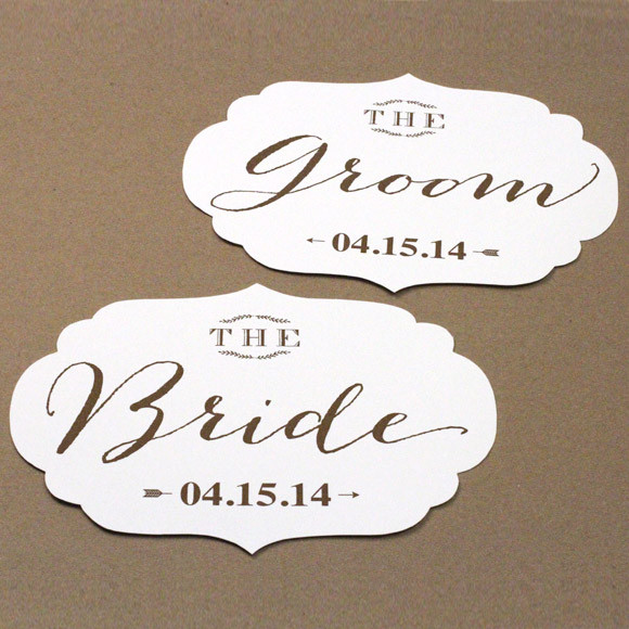 Bride And Groom Signs