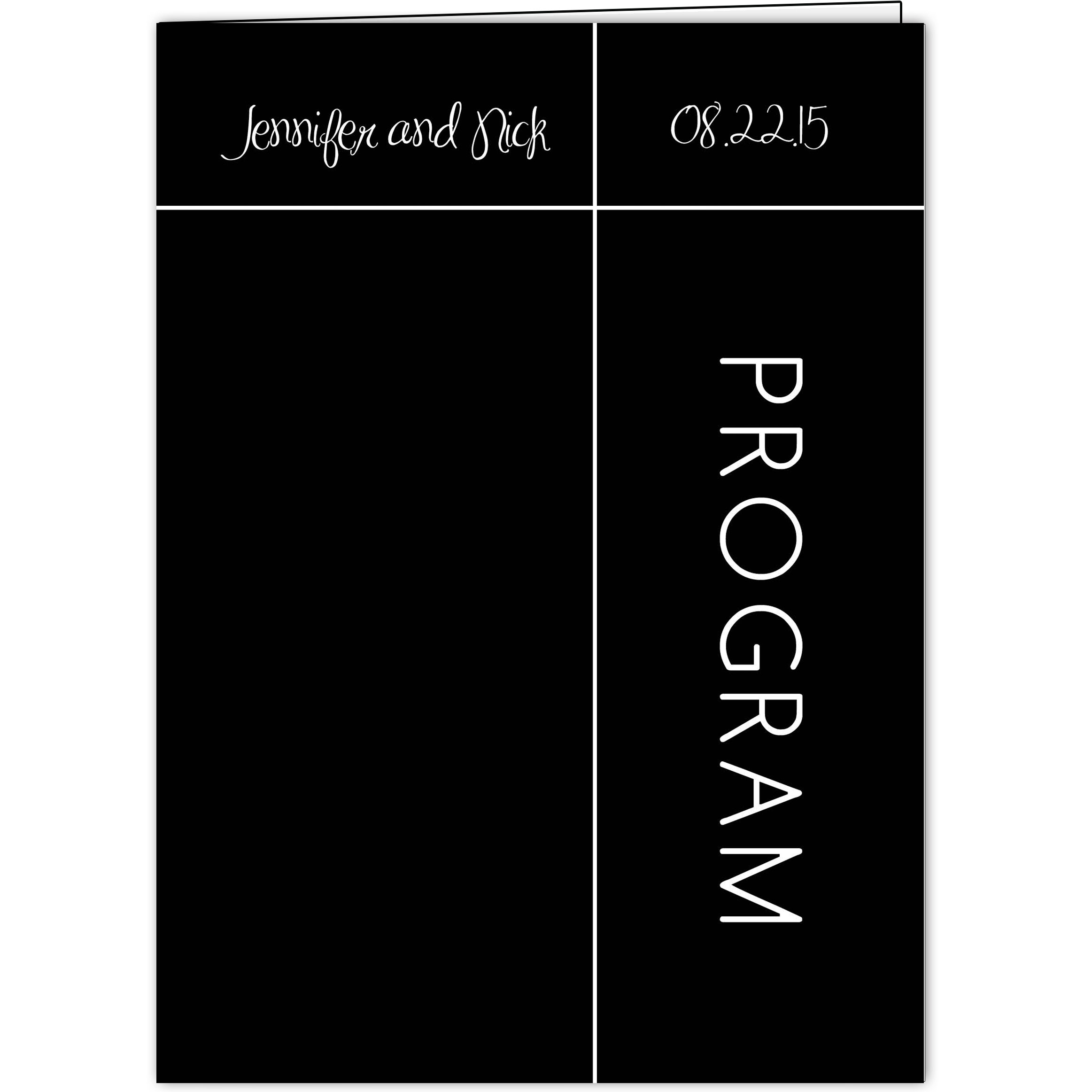 Pure Simple Lines Wedding Programs by Basic Invite