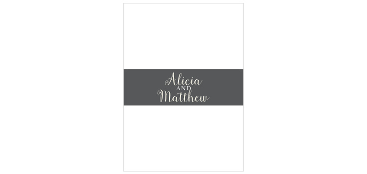 Delicate Laurel Wedding Belly Bands by Basic Invite