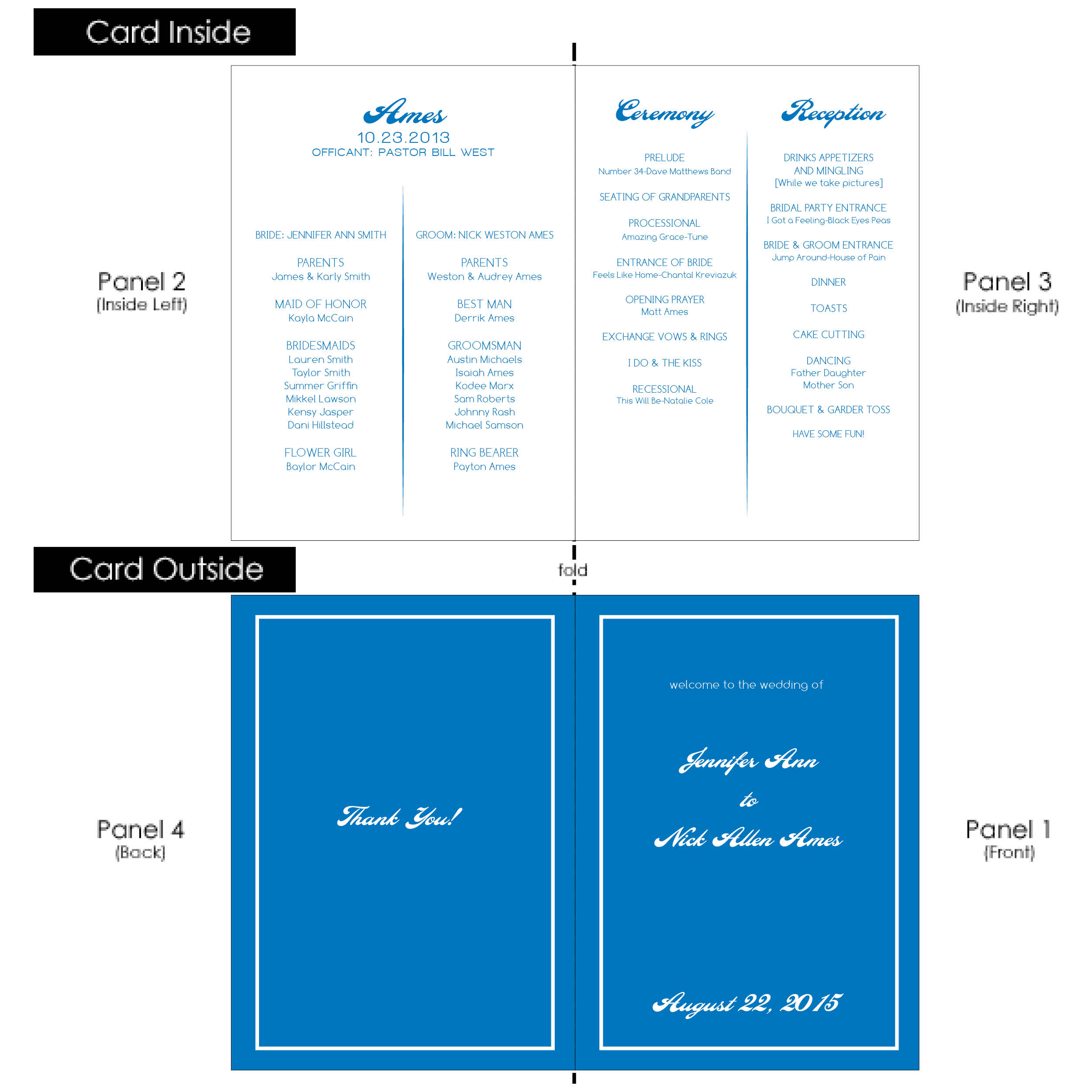Perfect Match Wedding Programs by Basic Invite