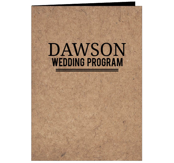 Classic Kraft Wedding Programs by Basic Invite