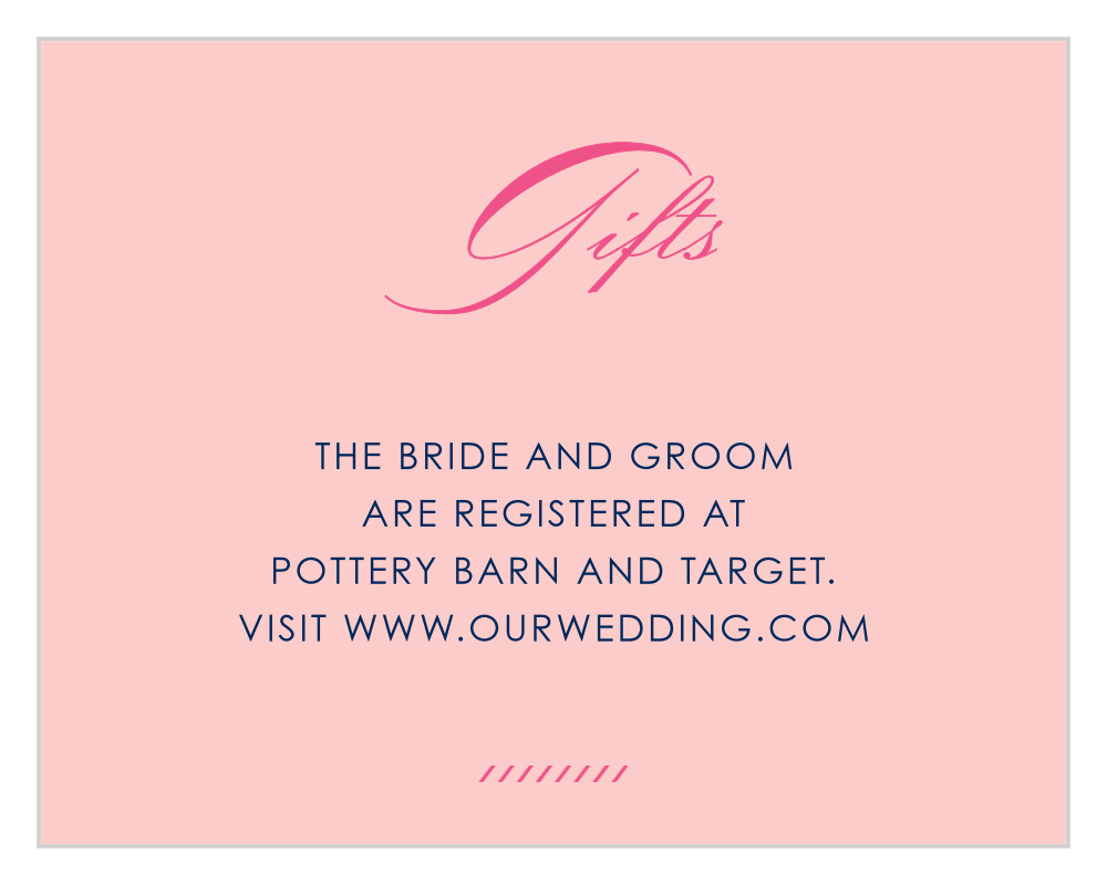 Wedding Registry Cards Wording