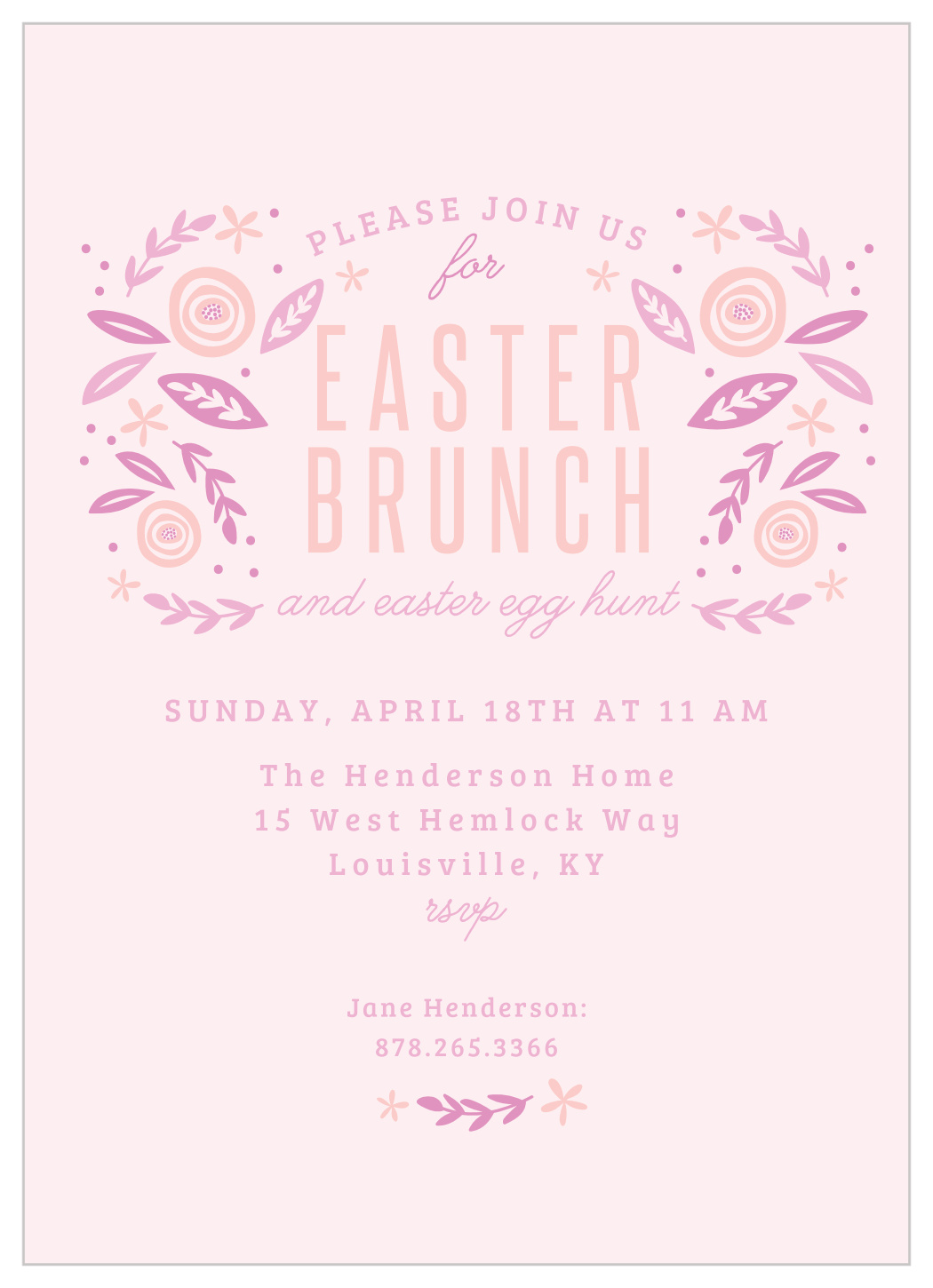 Easter Brunch Invitation Wording Easter Brunch Egg Hunt Brunch, Bunny