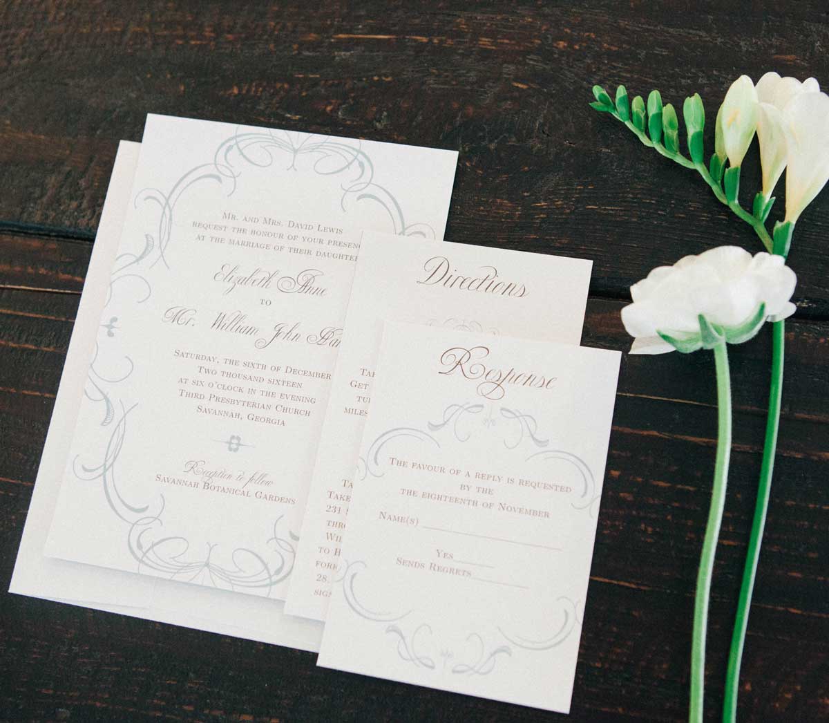 Flourish Charm Wedding Invitation