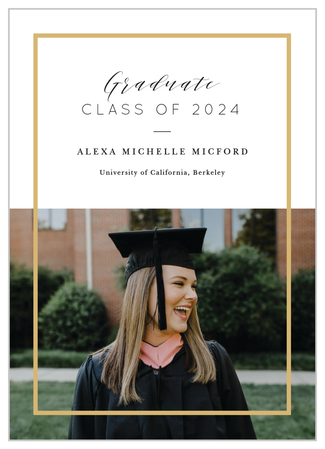Formal Graduation Announcement Borders